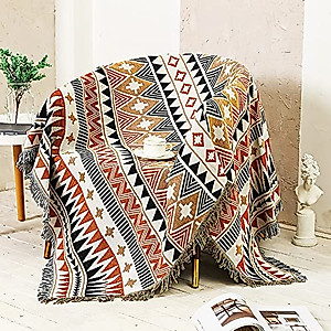SYDVT Southwest Throw Blanket Aztec Navajo Blanket and Throws Tribal Blankets for Couch Bed Living Room Chair Sofa Decorative 51"x63"