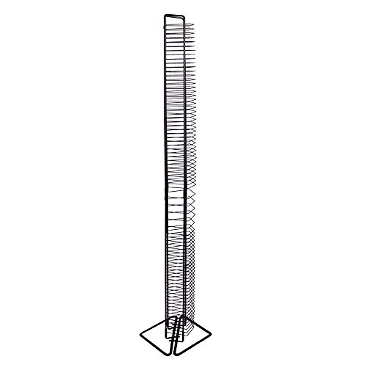 Atlantic Onyx Wire CD Tower - Holds 80 CDs in Matte Black Steel, PN 1248