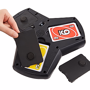 Mattel Games UNO Triple Play Card Game for Family Night with 3 Discard Piles, Lights & Sounds, Special Stealth Mode