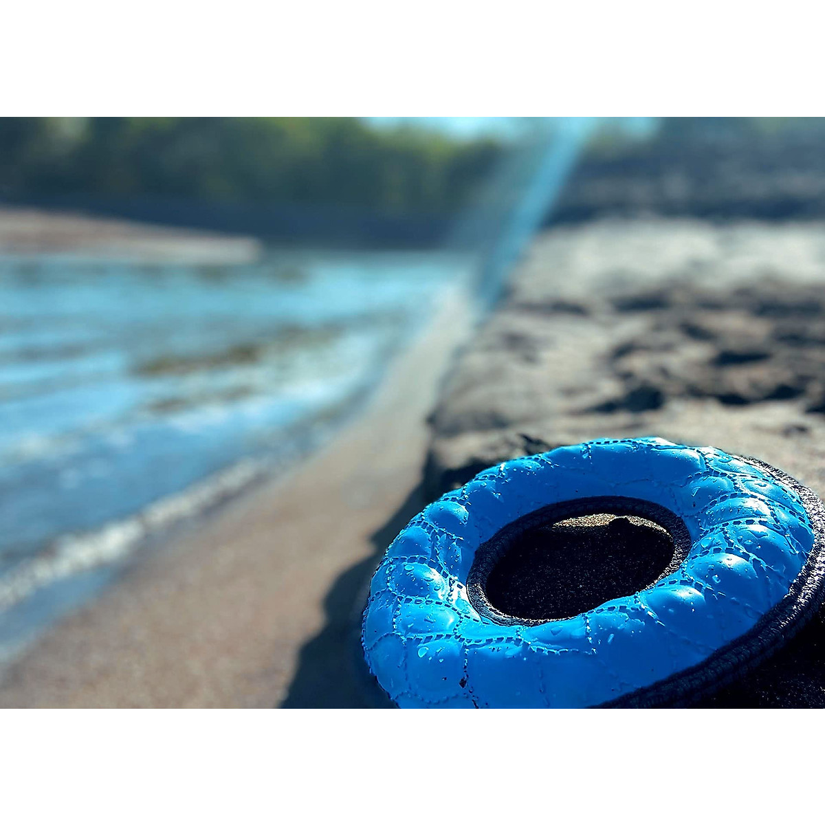 SuperChewy Tough Floating Dog Water Toy Strong Natural Rubber | Great Dog Fetch Toy | Pool Swimming Toy for Puppy| Durable Training Toy for Non-Aggressive Chewers