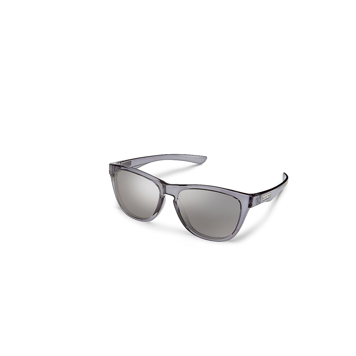 Suncloud Topsail Polarized Sunglasses, Transparent Gray/Polarized Silver Mirror, one Size