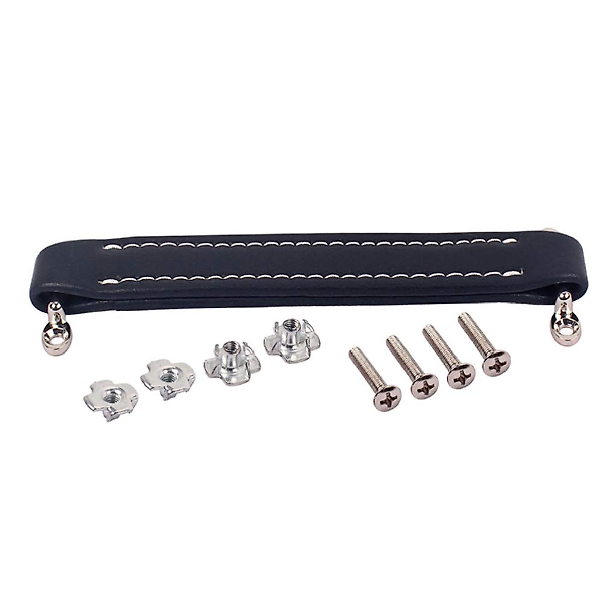 Vintage Style Guitar AMP Amplifier Leather Handle Amp Handle Strap for Guitar Speaker Amplifier (Black)