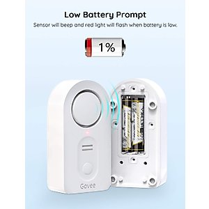 Govee WiFi Water Sensor 3 Pack, 100dB Adjustable Alarm Bundle with Govee Water Detector, 100dB Adjustable Audio Alarm Sensor