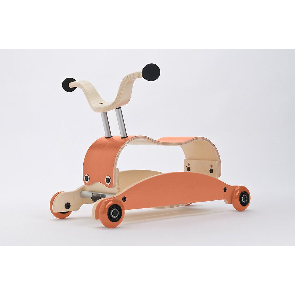 Wishbone Mini-Flip Mix & Match in Orange - Baby Walker That Converts - 3-in-1 Walk, Scoot and Rock
