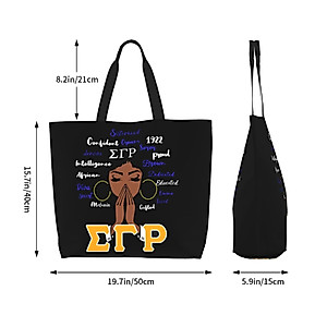 JIW Iaa Sigma Gamma Tote Bag Rho Sorority Gifts for Women 1922 Reusable Fashion Beach Bag Large Shoulder Shopping Bag