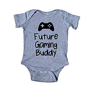 Sunray Clothing Future Gaming Buddy Baby Boy Onesie Gray