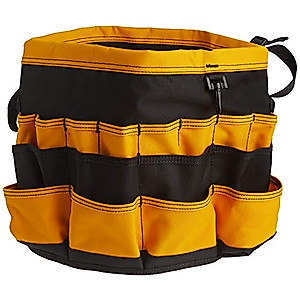 Custom Leathercraft4122 In & Out Bucket, 61 Pocket, Black/Yellow