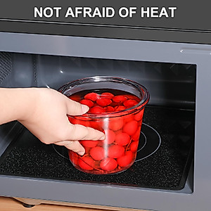 3-Cup/24 Ounce Glass Food Storage Containers, Round Glass Soup Container with Airtight Lids, Leak-proof Soup Stew Food Storage and Meal Prep Container, Microwave Freezer Safe, 1pcs