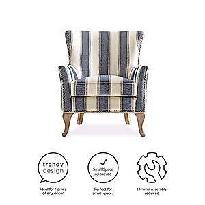 Dorel Living Reva Accent Chair, Blue