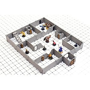 Dirt Cheap Dungeons Modular Dungeon System - Squire Set TT RPG Terrain Building for Dungeons & Dragons, Pathfinder, War Gaming, and More!
