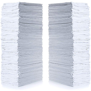 SIMPLI-MAGIC Shop Towels Pack of 300, Red and White