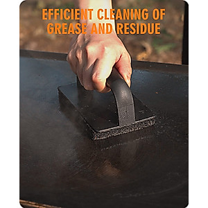 HOMENOTE Griddle Cleaning Kit for Blackstone, Professional Griddle Scraper Kit with Reinforced Heavy Duty Griddle Scraper, Grill Bricks, Scouring Pads with Handle 9pcs