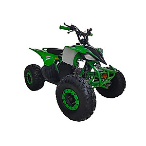 HHH Sporty 125cc Big Size 125 Fully Automatic Sporty Youth ATV Gas 4 Wheeler with Reverse and Big Tires - Green Color
