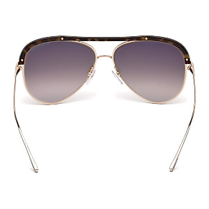 Tom Ford Womens Sabine Non-Polarized Signature Aviator Sunglasses Gold O/S