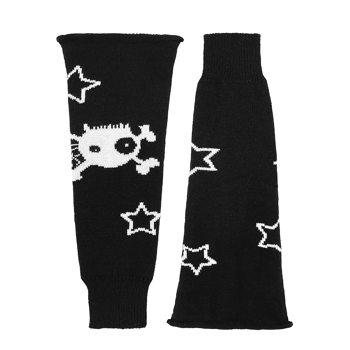 Leg Warmers for Women Girls Kawaii Y2K Leg Warmers Cutecore Gyaru Leg Warmers Goth Lolita Accessories Skull AB One Size