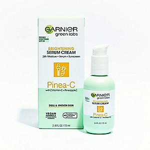 Garnier SkinActive Green Labs Pinea-C Brightening Serum Cream Moisturizer with SPF 30 and Vitamin C + Pineapple (Packaging May Vary)