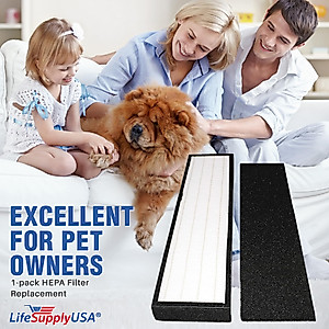 LifeSupplyUSA True HEPA Replacement Compatible with GermGuardian FLT5000/FLT5111 AC5000 Series Air Cleaners, Filter C