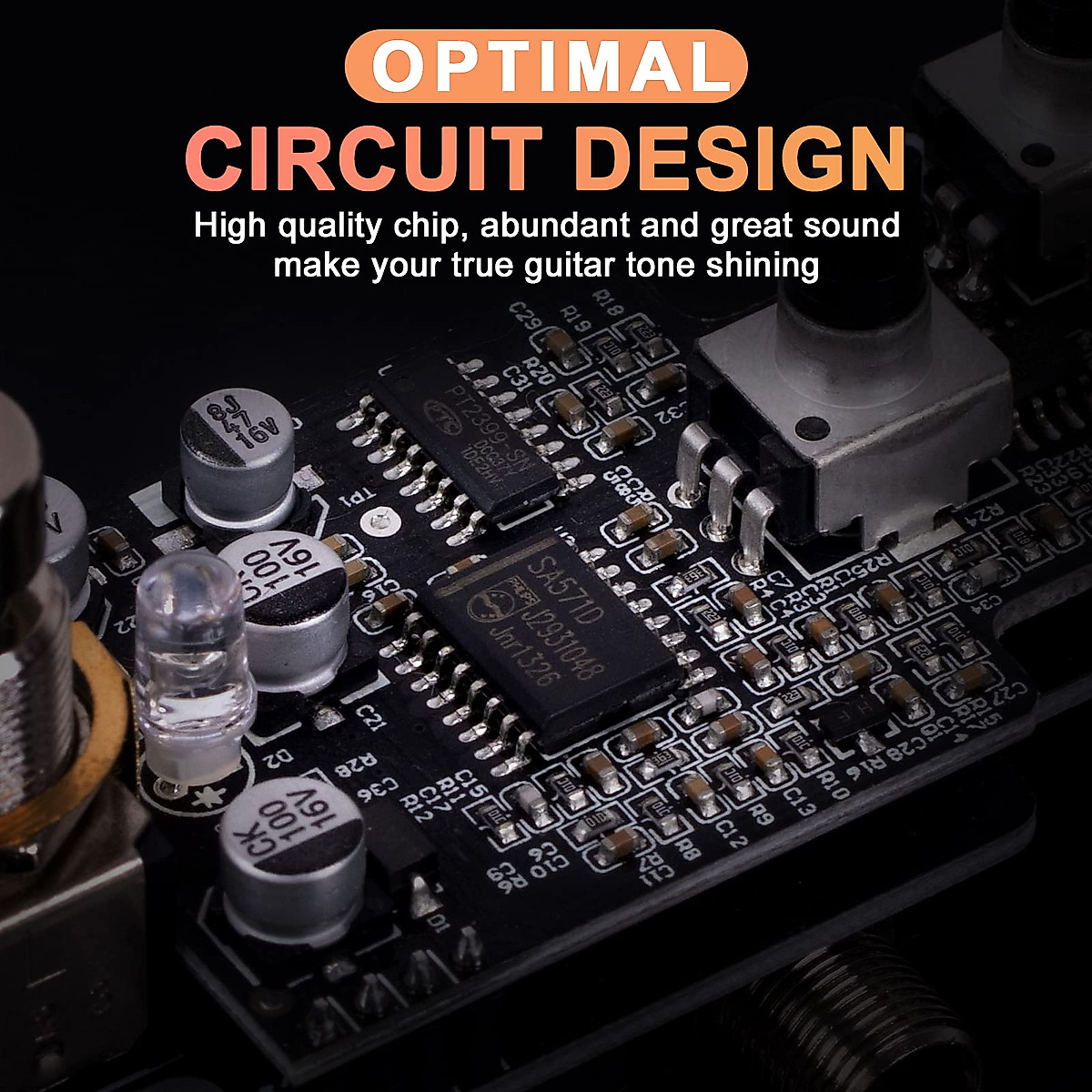 High Gain Distortion Guitar Pedal, AKLOT Electric Effects Pedals Mini Single Type DC 9V True Bypass