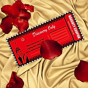 Juccybe Love Naughty Coupons, 20 Pack, Red Lip, Unisex-Adults, Multicolor, Occasions like Valentine's Day, Wedding, Christmas