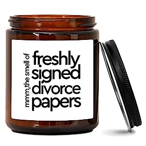 Scented Candle, Divorce Candles Gifts for Women, Sister, Besties, BFF, Soy Candles for Home Scented, Home Decorations, Aromatherapy Candles, Amber Jar Candles(B030)