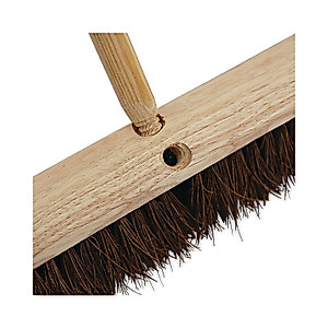 Boardwalk 137 Heavy-Duty Threaded End Lacquered Hardwood Broom Handle, 1 1/8-Inch Dia. x 60 Long
