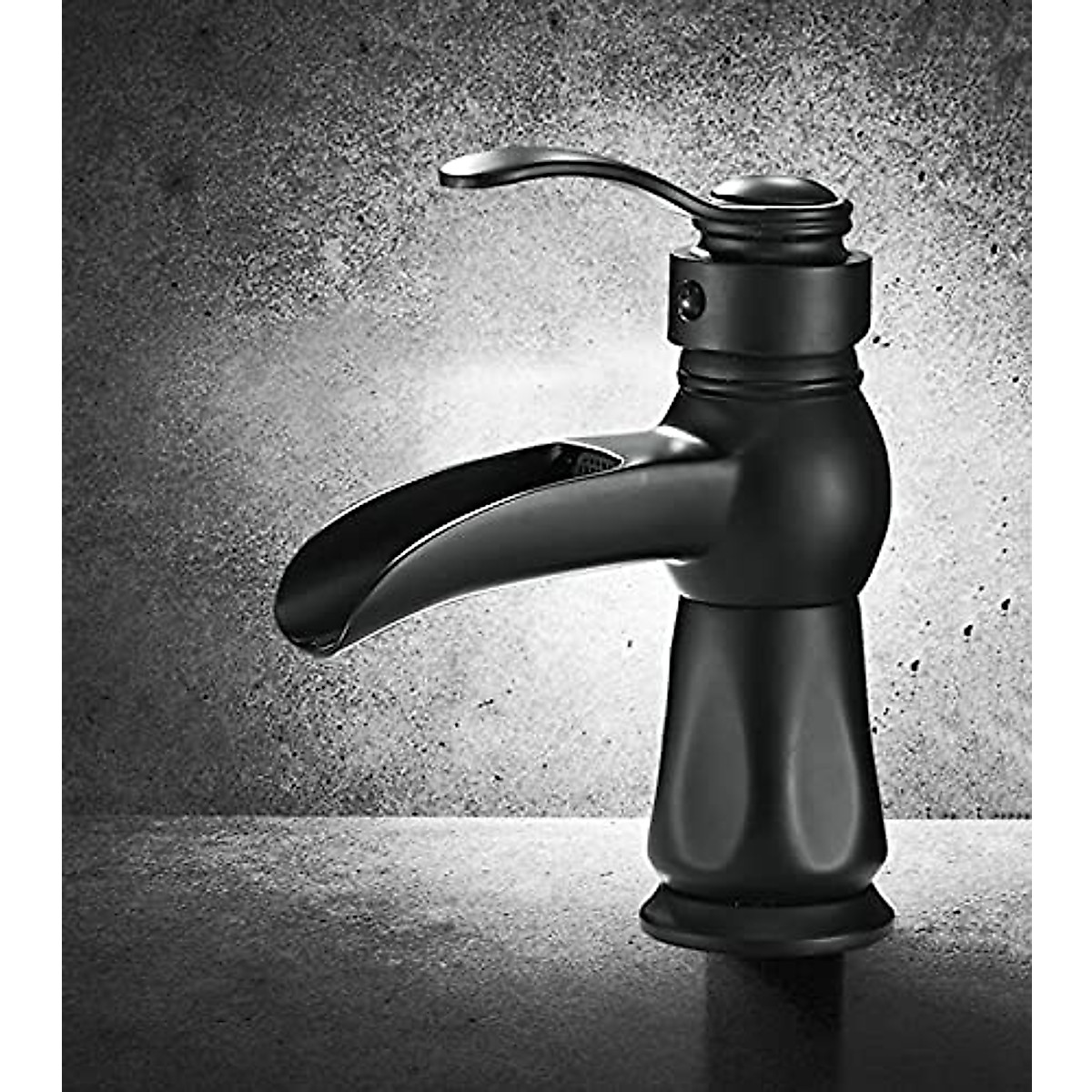 ZOOMLAND Kitchen Sink Mixer Taps Basin Mixer Faucets, Bathroom Sink Tap, Brushed Brass Hot and Cold Bath Faucet, Single Handle Hole Basin Tap Compatible with Balcony Laundry,Kitchen faucets, BWJ-681