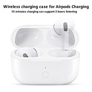 Charging Case Replacement Compatible with Air Pod Pro - Wireless Air Pod Pro Charging Case Only Wired & Wireless Charger Case with Bluetooth Pairing Sync Button, No Earbuds