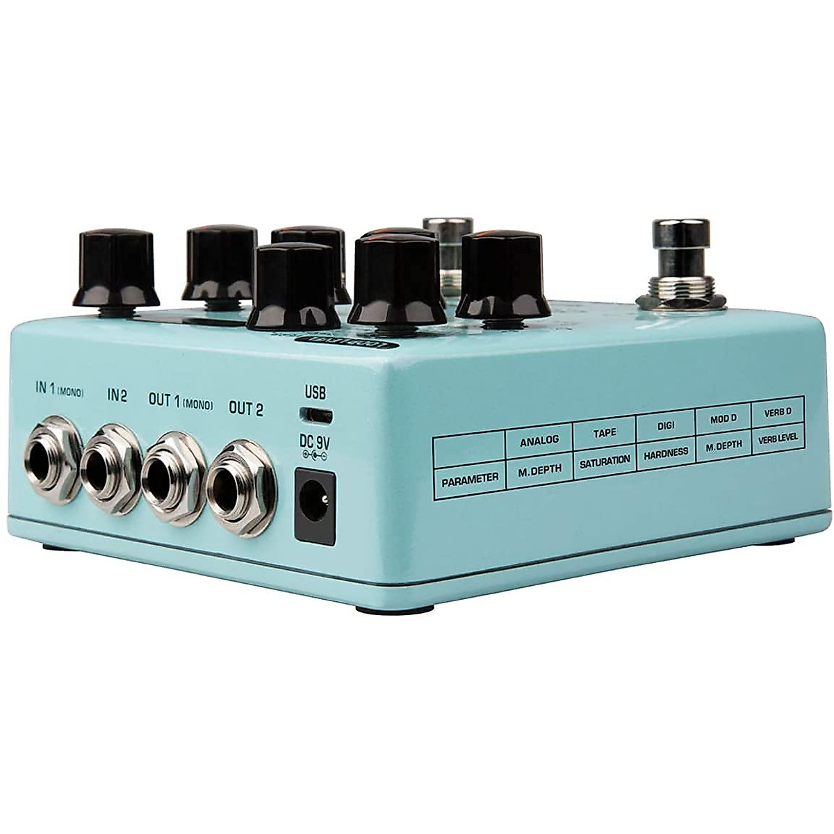 NUX Duotime Stereo Delay Pedal Bundle with MXR Instrument Cable, Dunlop Pick Pack, and Power Supply