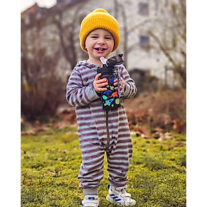 GOPPUS Kids Insulated Water Bottle - 14 Oz BPA Free 18/8 Stainless Steel Travel Bottle with Straw Water Bottle with Double Wall Vacuum Leak Proof Kids Cup for School Boys Girls, Space dinosaur