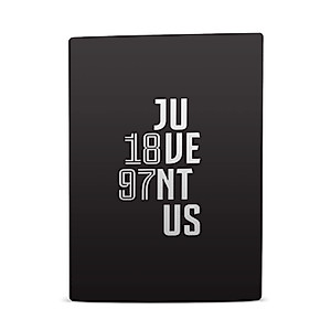 Head Case Designs Officially Licensed Juventus Football Club Typography Art Vinyl Faceplate Sticker Gaming Skin Decal Cover Compatible With Sony PlayStation 5 PS5 Digital Edition Console