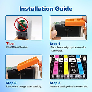 F FINDERS&CO 281 XXL Cyan Ink Tank Replacement for Canon PIXMA TS6320 TR7520 TS8120 TS8320 TR8520 TS9120 (3X 281XXL Cyan)