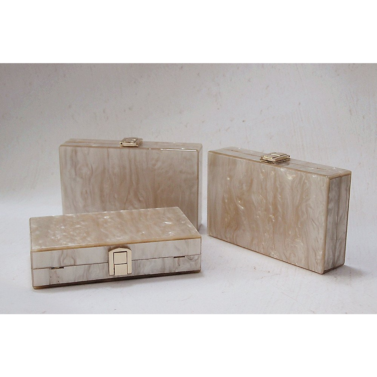 Dirmmis Woman New Wallet Fashion Solid Acrylic Bag Party Evening Bag Clutches Wedding Women Casual Handbag, Beige, normal size