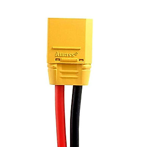 Amass 2 Pairs XT90S Pigtails XT90 Wire XT-90S XT 90 Plug Male and Female Connector 150mm 10AWG Silicon Wire for RC Lipo Battery FPV Racing Drone …