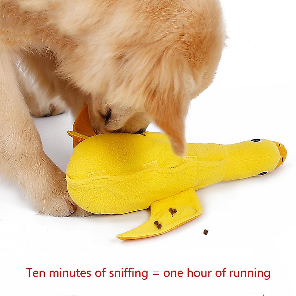 BYNNIX Plush Dog Toys Resistant Dog Chew Toys Duck Shape Squeaky-Dog Toys for Tug of War Small Puppy and Dog Toys Plush Dog Toys Resistant Dog Chew Toys Personalized Squeaky-Dog Toy for Pet