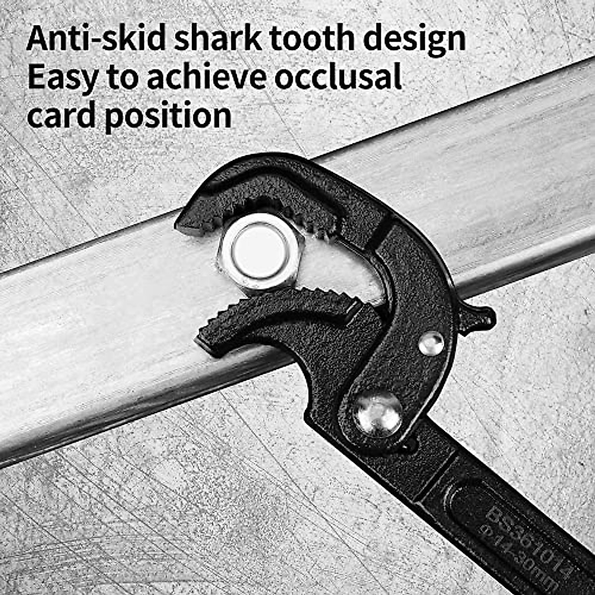 B BOSI TOOLS Universal Adjustable Wrench Multi-function Magic Quick Self-Adjusting Monkey Wrenches Set 10 and 15-Inch, Pipe Wrench Spanner 0.6”-2.4”/14mm-60mm - 2 Piece