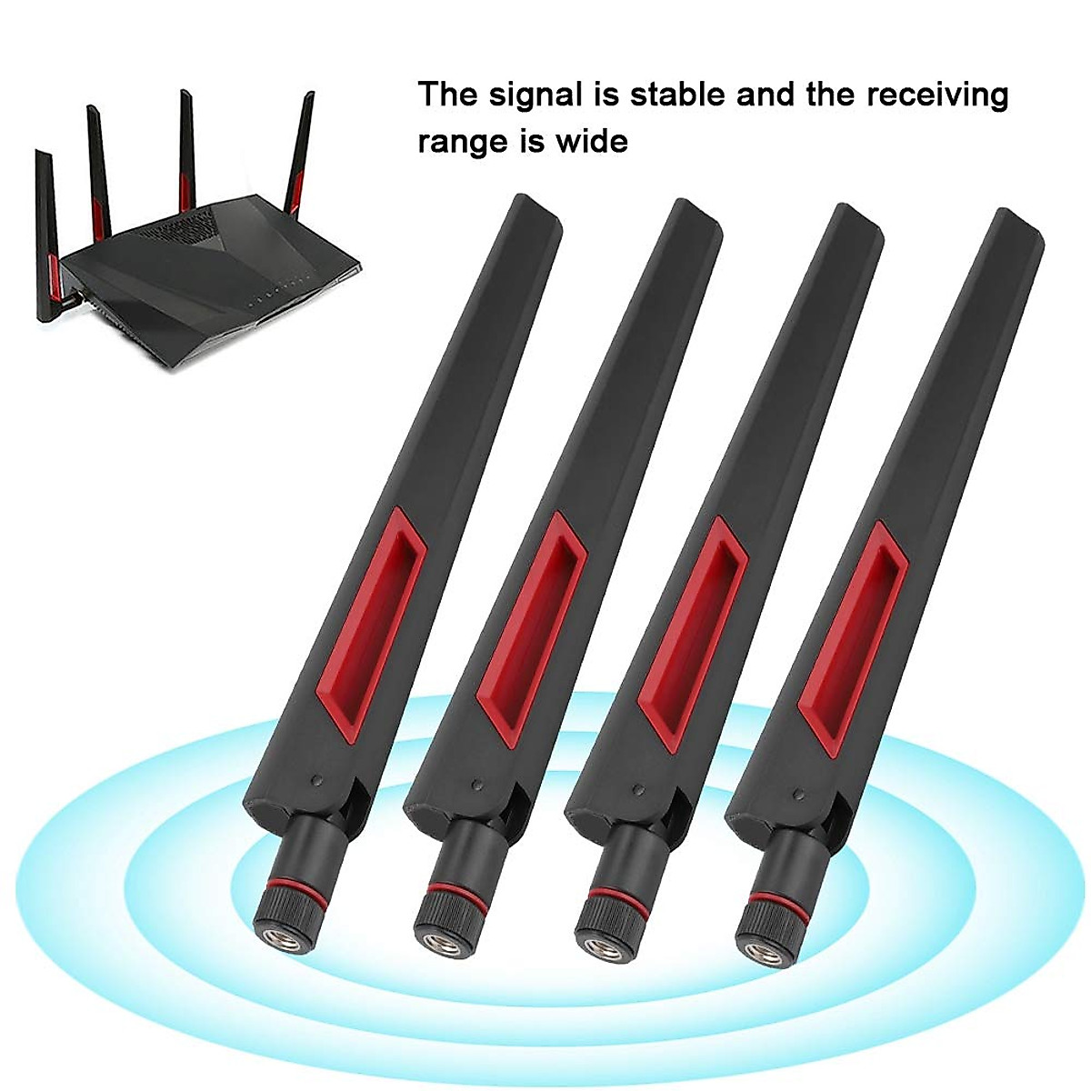 8dBi Wireless Router Antenna for ASUS AC68U AC88U AC66U, RP SMA Interface Omni Radiation Antenna, for 2.4G/5G Dual Frequency Wireless Router/Wireless LAN(4PCS)