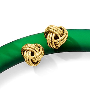 Ross-Simons Italian 14kt Yellow Gold Textured Love Knot Stud Earrings