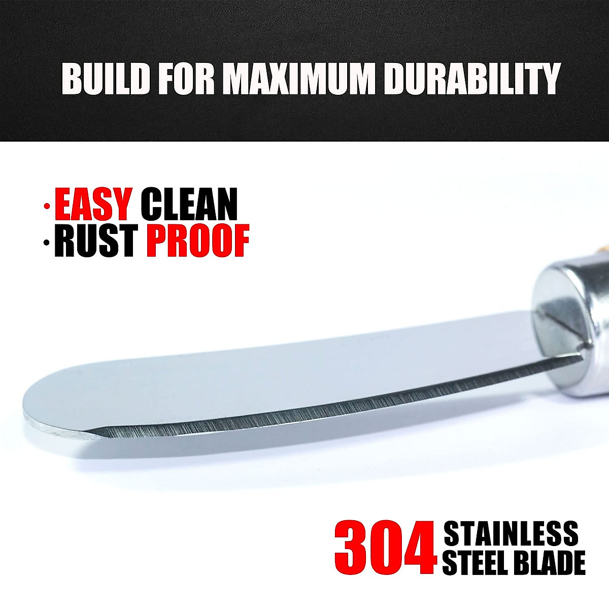 Yeeper Little Cheese Spreader Knives, Wooden Handle, 5 inch, Stainless Steel Cocktail Knives Spreaders for Condimets, Cheese, Butter, Charcuterie Board Accessories