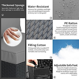 6 PCS Patio Furniture Set Fire Table Outdoor Furniture Sets Gas Fire Pit with Outdoor Storage Box Glass Coffee Table and Waterproof Covers Anti-Slip Grey Cushions