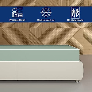 Greaton, 9-Inch Medium Firm Pocket Coil Water-Resistance Vinyl Mattress, Easy to Clean, Comfortable & Noise Free, Twin, Green