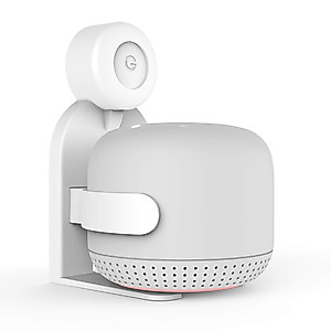 Premium SCREWLESS Google Nest WiFi Router Mount for Google WiFi Mesh, Google WiFi Point & Google WiFi (2nd Generation) AC2200 with [in-Built Cable Management System]