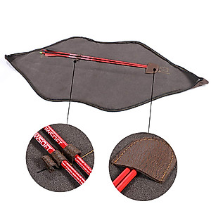 UNISTRENGH Traditonal Longbow Case Recurve Bow Bag PU Leather Brown One-piece Bow Cases (47.2inch(120cm))