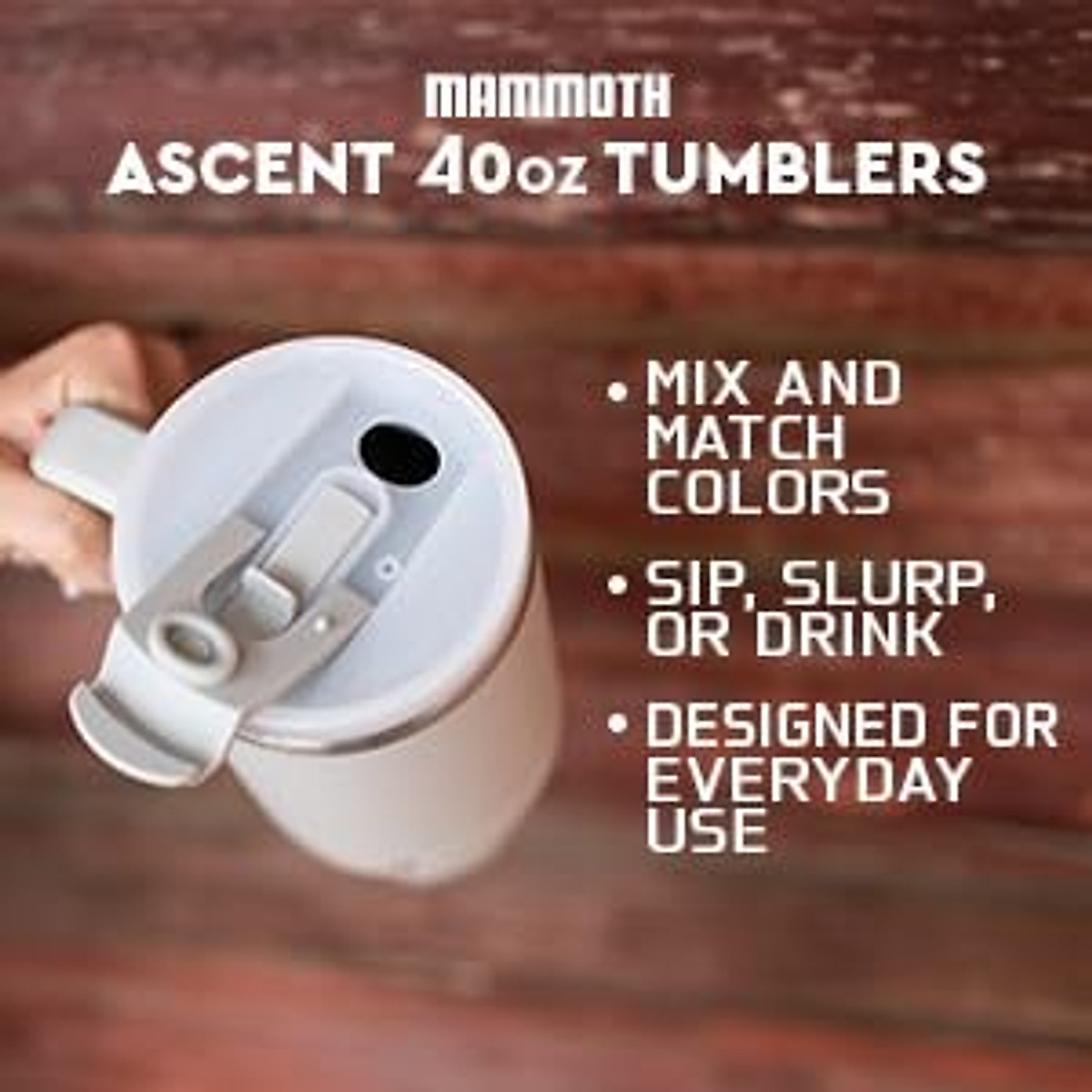 Mammoth Ascent Coral 40 oz Tumbler with Handle