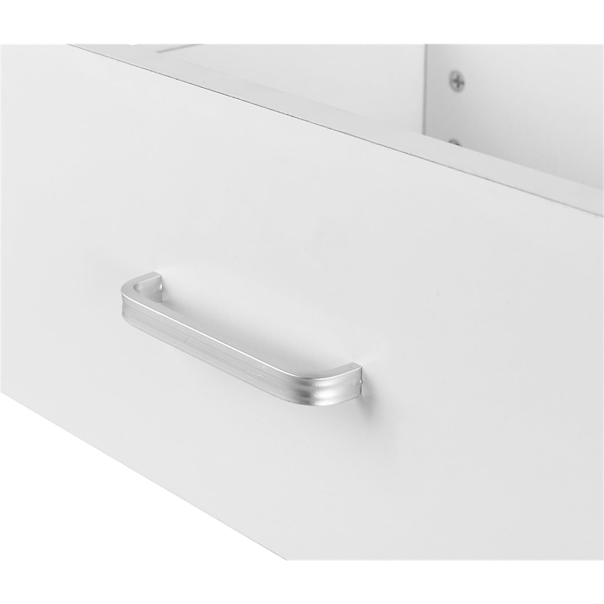 TRIPLE TREE White Nightstands Set of 2, End Table with Bin Drawer and Open Shelf, Small Dresser Bedside Table for Living Room Bedroom