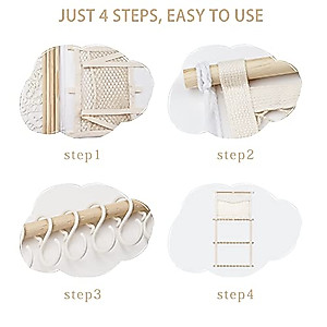 kangaroo Headband Holder Hair Bows Organizer for Baby Girls Large Capacity Bow Holder Hair Accessories Wall Hanging Organizer for Toddler Baby Girl Nursery Room Decor (White)