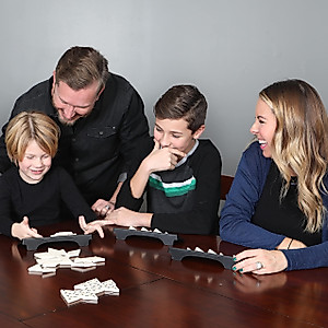 Pressman Tri-Ominos - Deluxe Edition Triangular Tiles with Brass Spinners, 5"