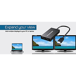 Diamond Multimedia UGA USB 3.0/2.0 Dual HDMI Ultra HD 4K/2K 3840 x 2160 USB Type A 3.0 and Type C 3.1 to HDMI Video Graphics Adapter, Black,BVU5500HS2