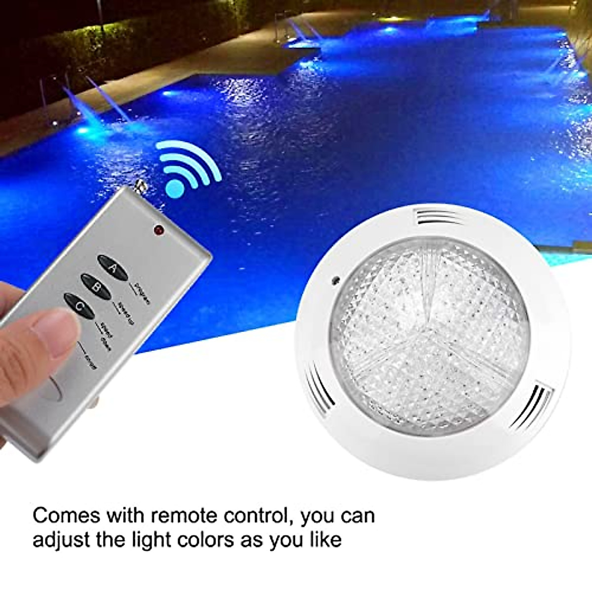 Yosoo Health Gear LED Pool Lights, 360LEDs IP68 Waterproof Submersible Light, Multicolor Underwater Lamp Pond Lights for Swimming Pool, Pond, Garden, Landscape Lighting