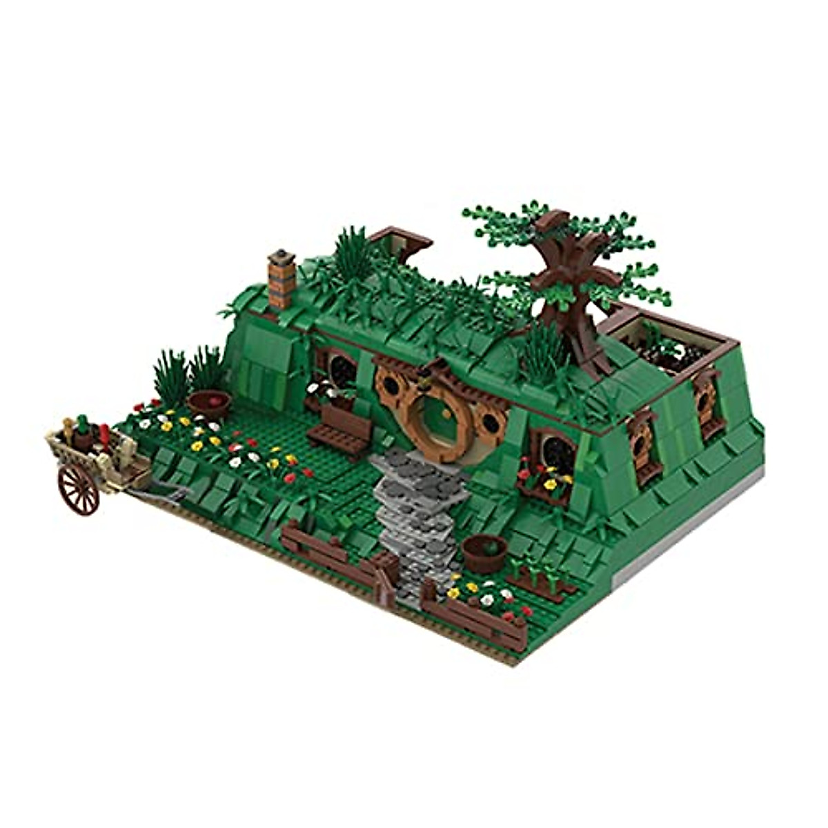 Building Blocks Set MOC-27847 The cave Where The Hobbits Lived 2370 pcs World-Famous Architecture Nano Micro Building Blocks Mini Construction Toy Set Toys Educational Toy Gift for Adults