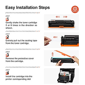v4ink Remanufactured Toner Cartridge Replacement for HP 128A CE320A CE321A CE322A CE323A Toner KCMY for use with HP Color CP1525n CP1525nw CM1415fn CM1415fnw Printer